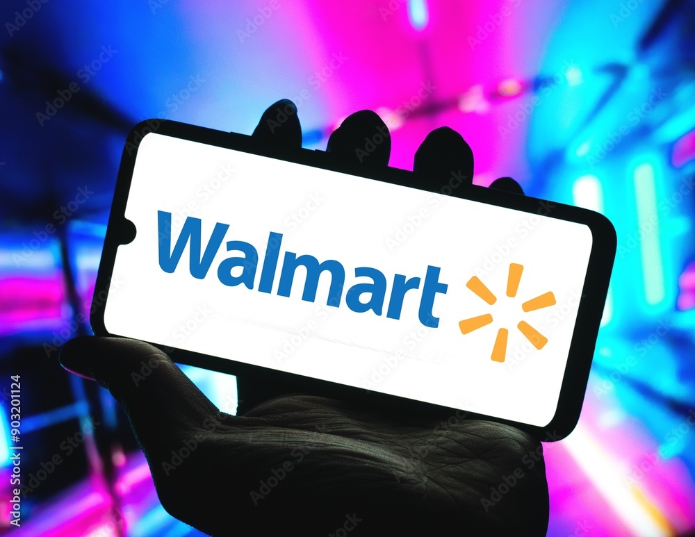 Photographic illustration of the Walmart logo is displayed on the ...