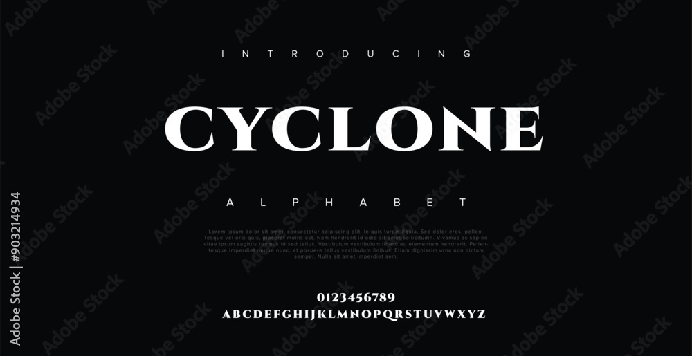 Cyclone Modern Bold Font. Extended Font. Regular Italic Number ...