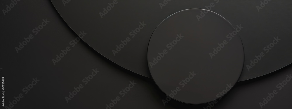 Black background with symmetrical shapes for design. Banner template ...