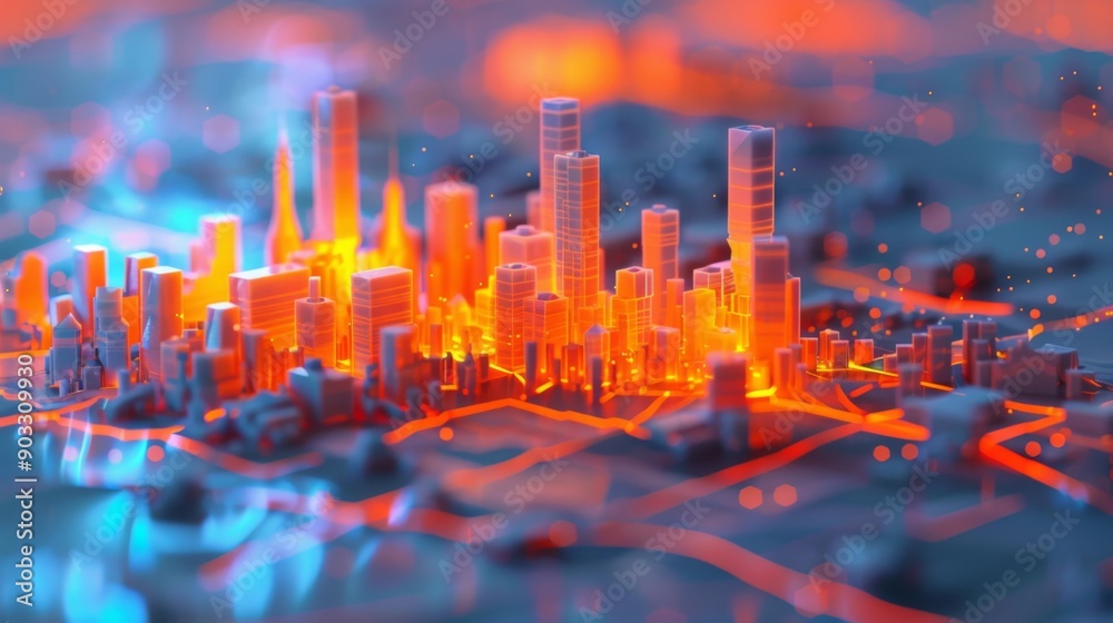3D heat map with elevated regions, showing customer satisfaction levels ...