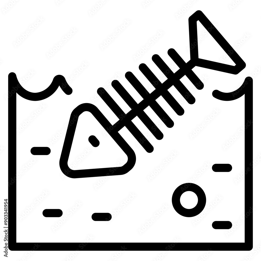 fish carcass icon Stock Vector | Adobe Stock