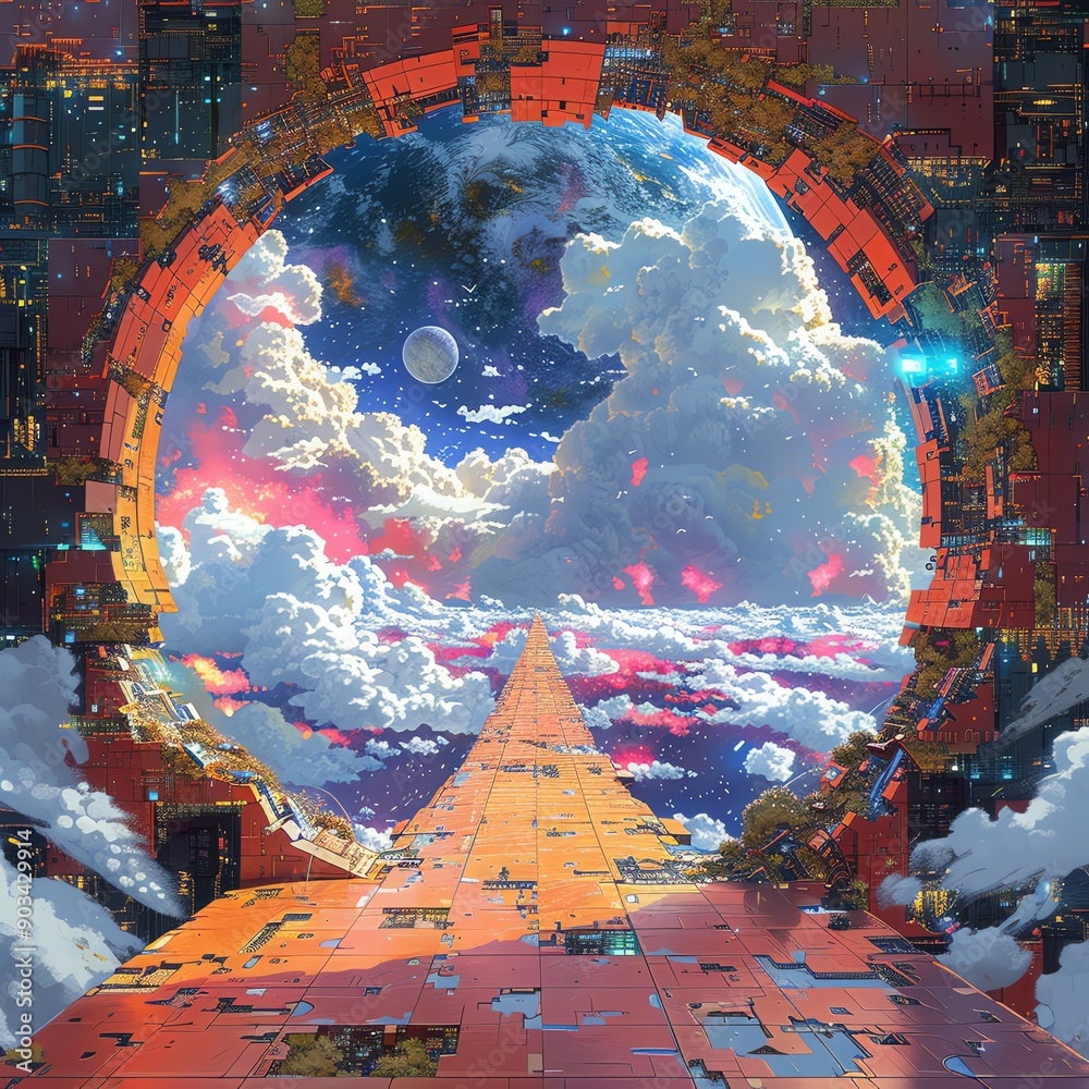 captivating rear view of quantum teleportation in a pixel art medium ...