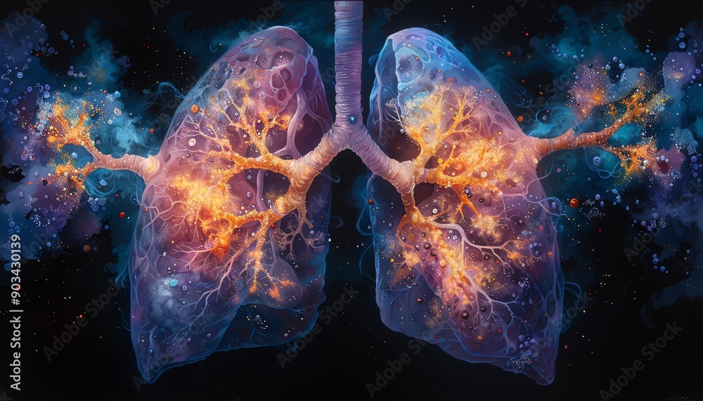 stunning Worms-eye view of the Respiratory System using detailed ...