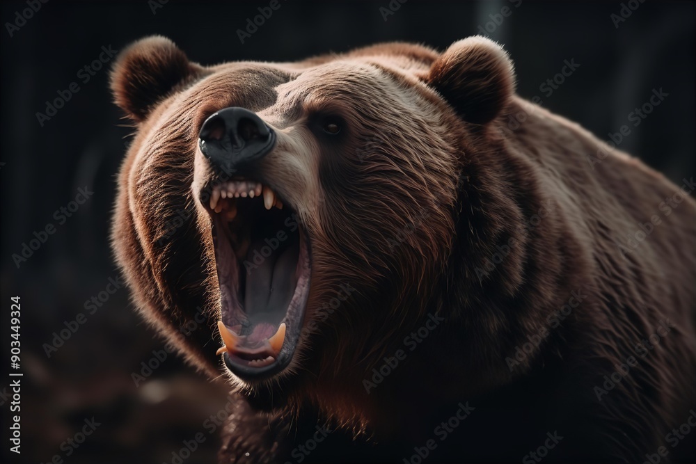 Fierce Grizzly Bear Charging in Aggressive Attack, grizzly bear, bear ...