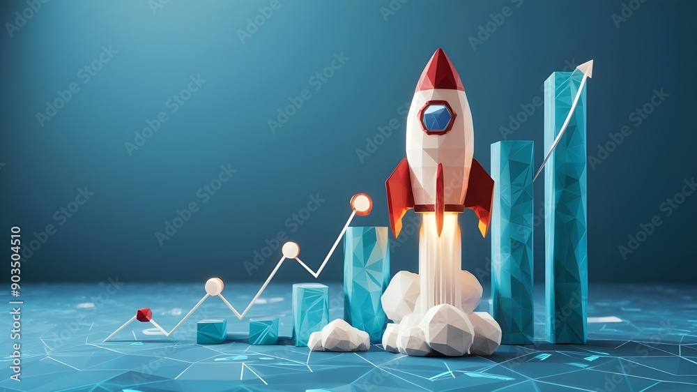 Free Photo Abstract growth graph chart. Digital hand pointing arrow up ...