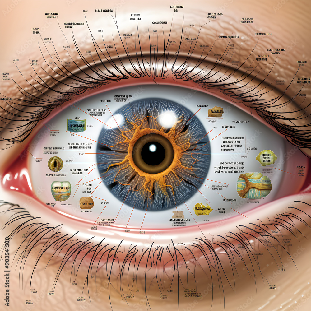 Detailed Medical Illustration Educating on Various Parts of the Human ...