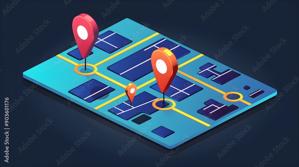 Map icon with pin gps vector flat and location marker pointer place in ...