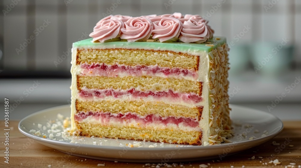 Princess Cake: A traditional Swedish princess cake, layered with sponge ...