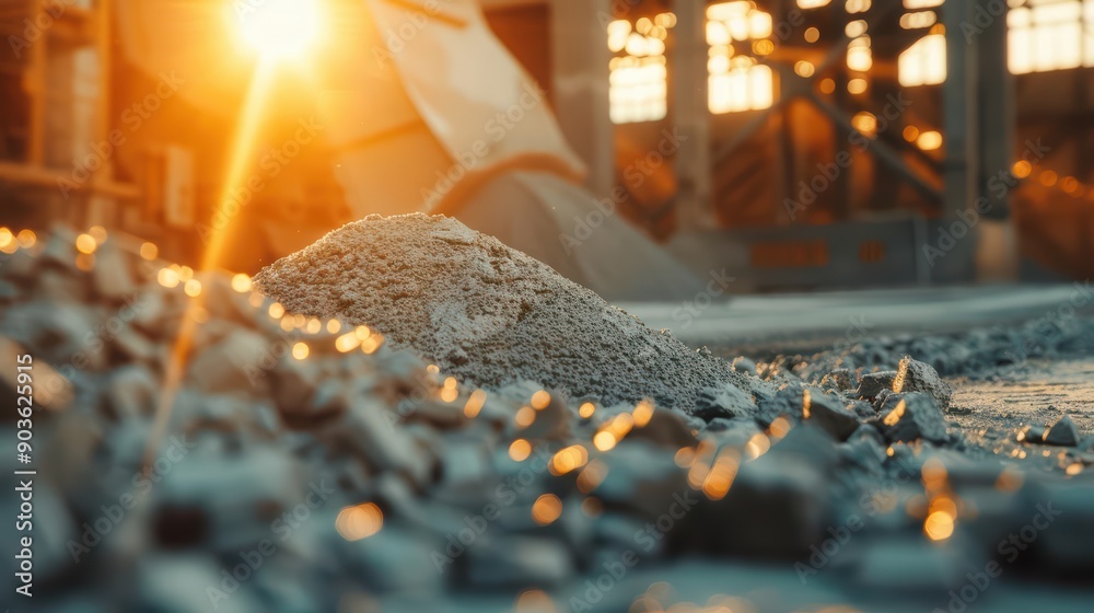 Explosion of precision in a cement plant style concrete production ...