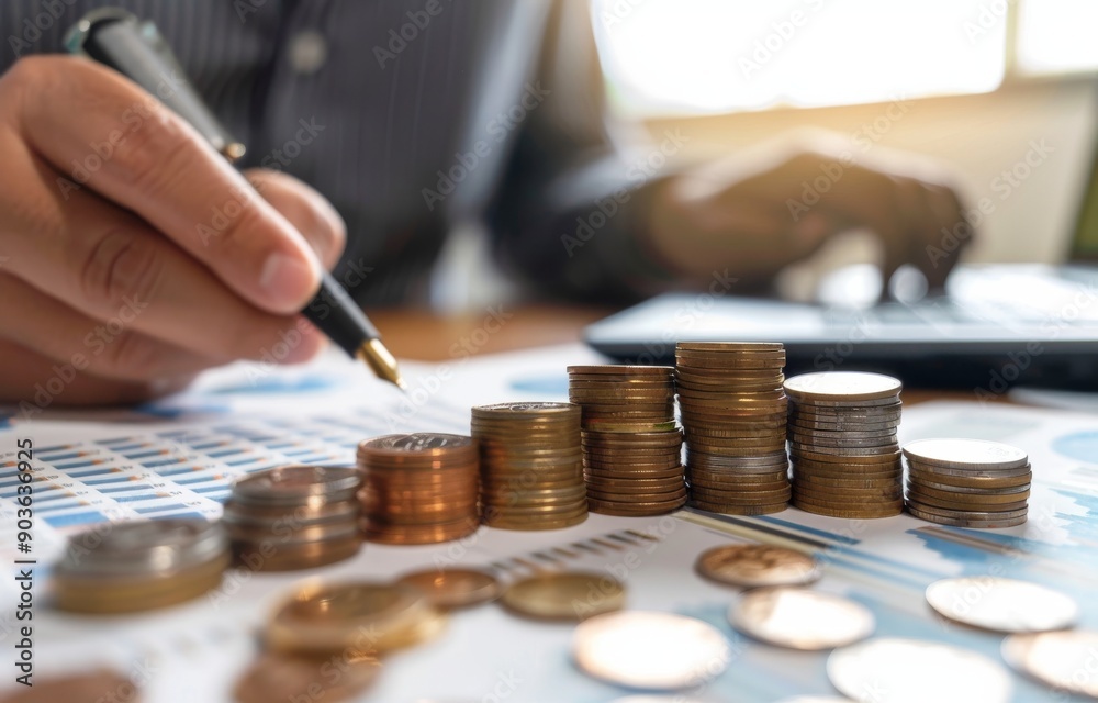 Positive investment returns and an income and profit calculation are ...