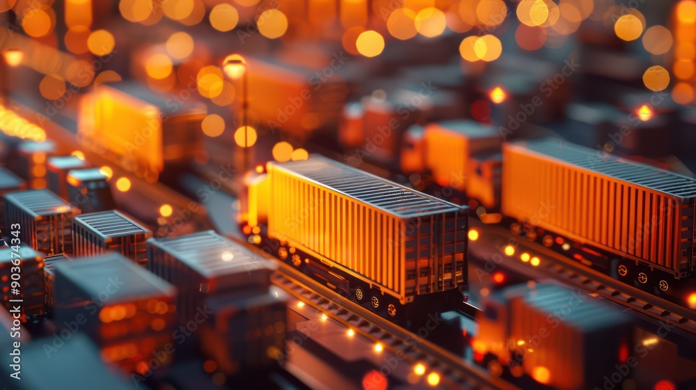 A detailed logistics network diagram showing various transportation ...