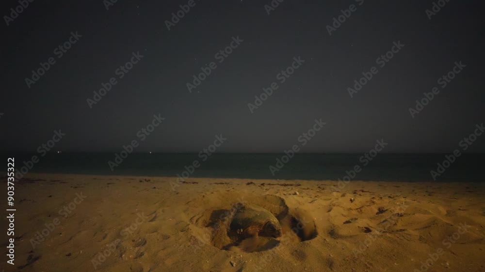 persian gulf night sky wonderful starry night turtle mother splash sand ...