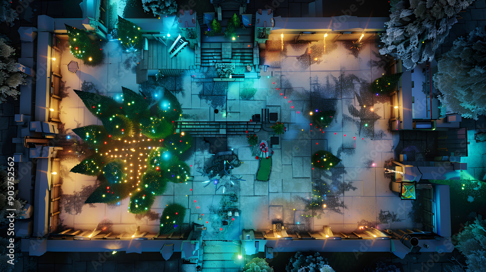 Christmas Battle Map - DnD, RPG Map for Dungeons and Dragons, Game ...