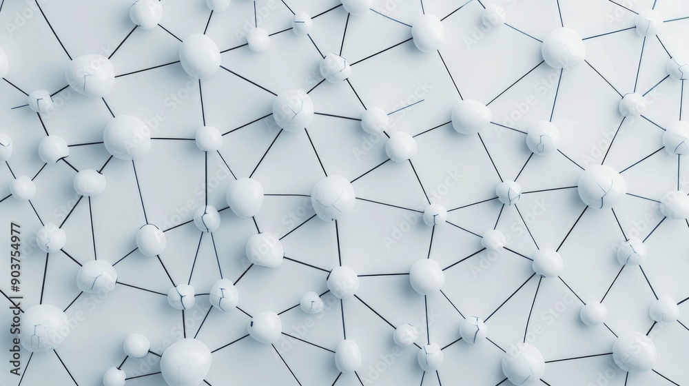 Interconnected Brain Circuit Mapping with Nodes and Lines in Abstract ...