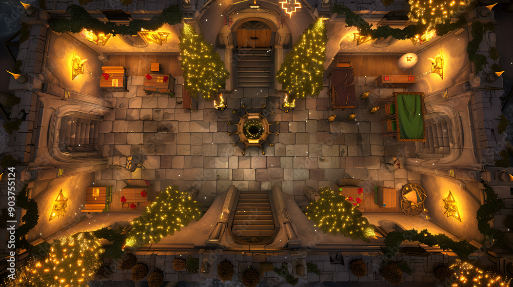 Christmas Battle Map - DnD, RPG Map for Dungeons and Dragons, Game ...