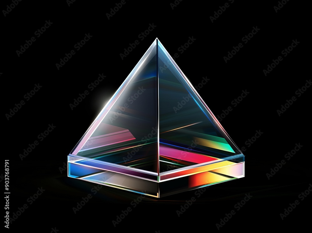 Prism rays dispersed by rainbow spectrum. Modern physics background ...