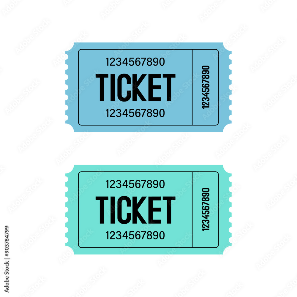 Blue and dark blue ticket for entry etc. Practical and convenient to ...