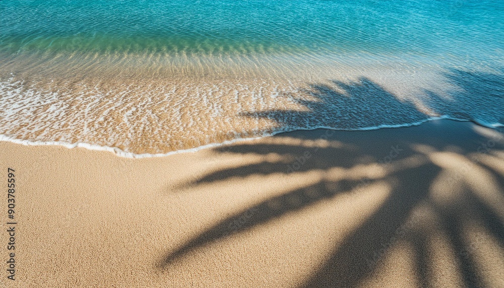Fondo de playa mar y arena con agua cristalina en la orilla de la playa ...