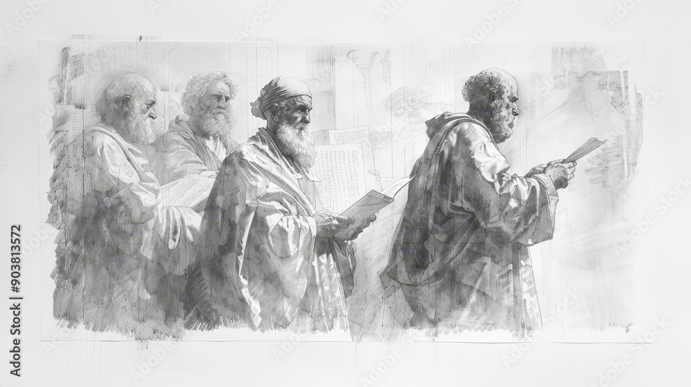 Modern minimalist wall art of Leviticus' Rules for Priests, bold pencil ...