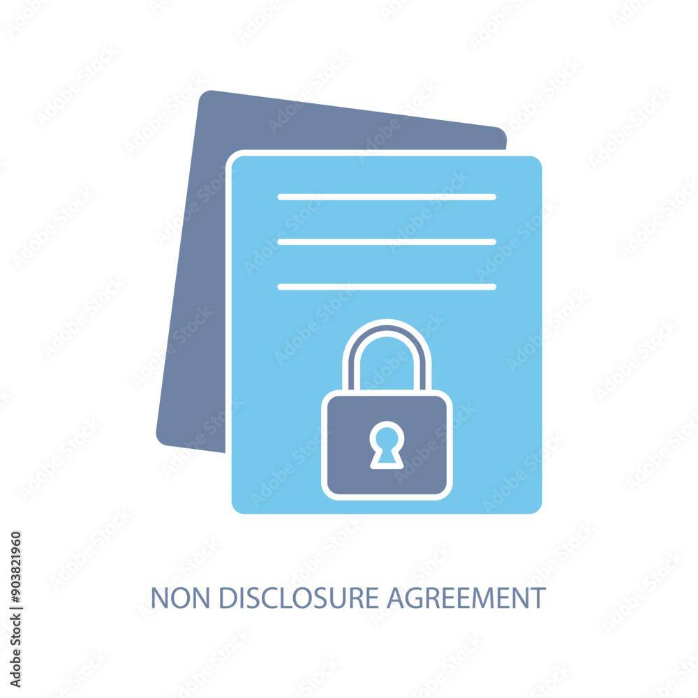 non disclosure agreement concept line icon. Simple element illustration ...