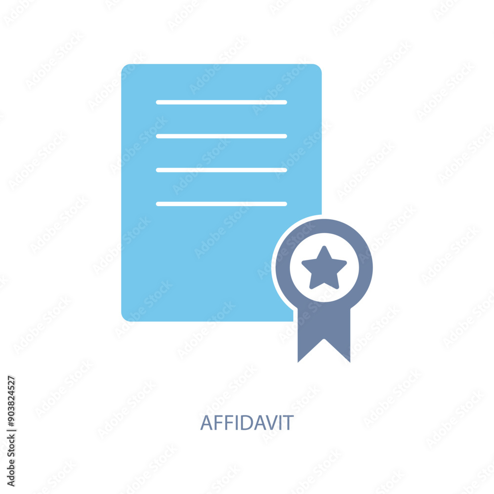 affidavit concept line icon. Simple element illustration. affidavit ...