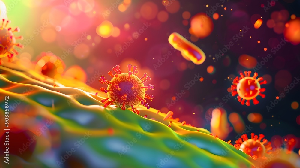 Microscopic View of Bacteria Under a Nail, Detailed Visualization of ...