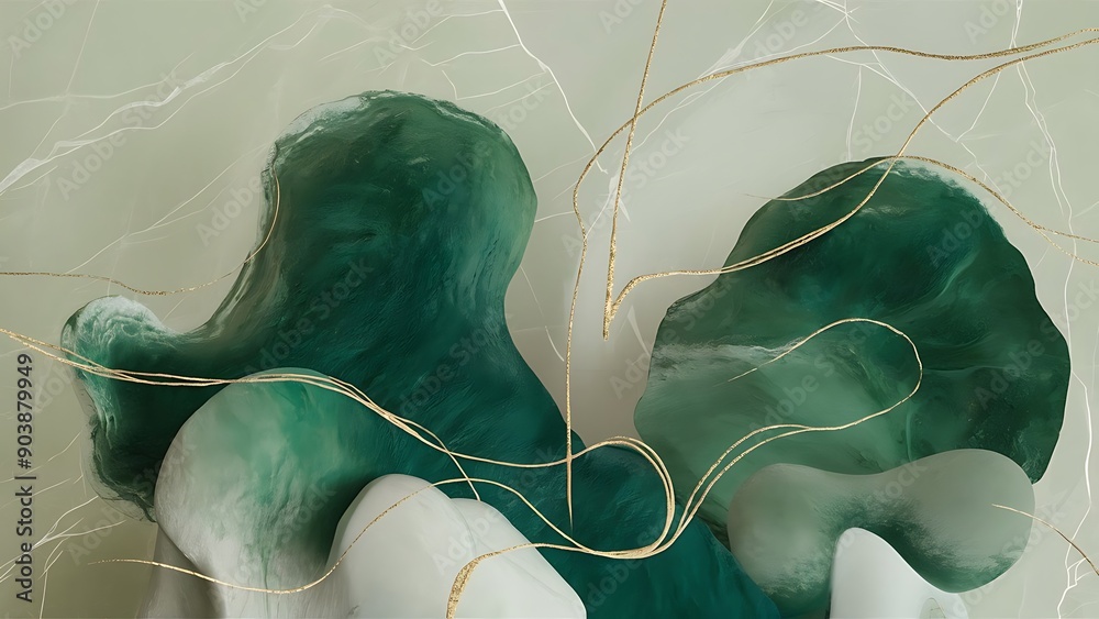 Green emerald abstract backround with marble texture, elegant design ...