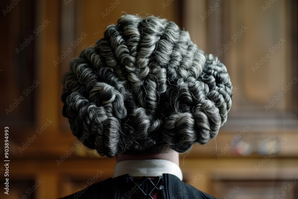 Barrister's Wig for Judicial Courtroom. Lying Judge in Legal Justice ...