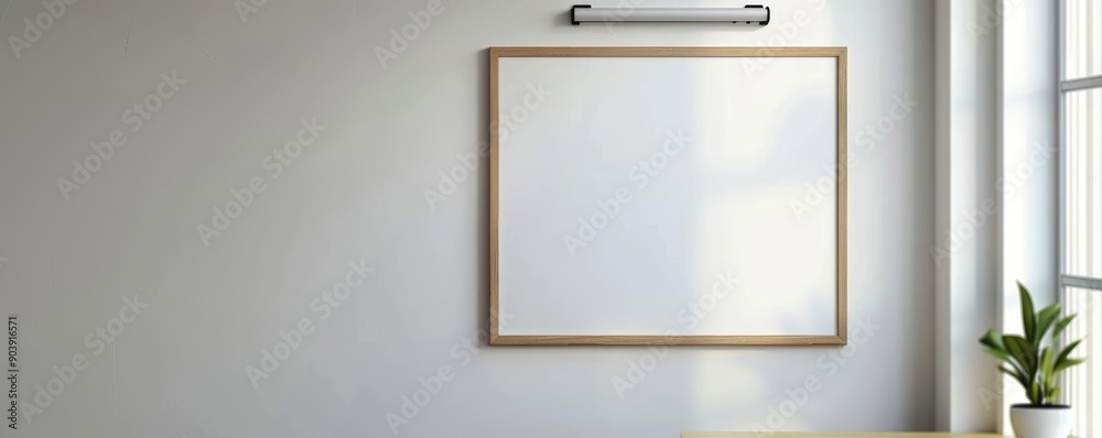 White signboard mockup on a school bulletin board, ideal for ...
