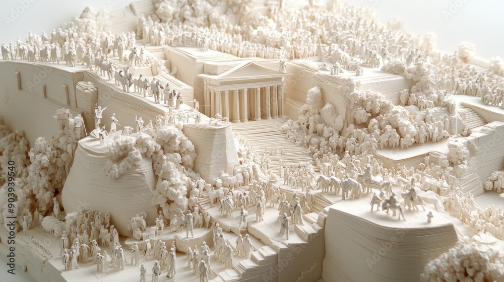 Evolution of History: Timeline of Major Events Illustrated with Paper ...