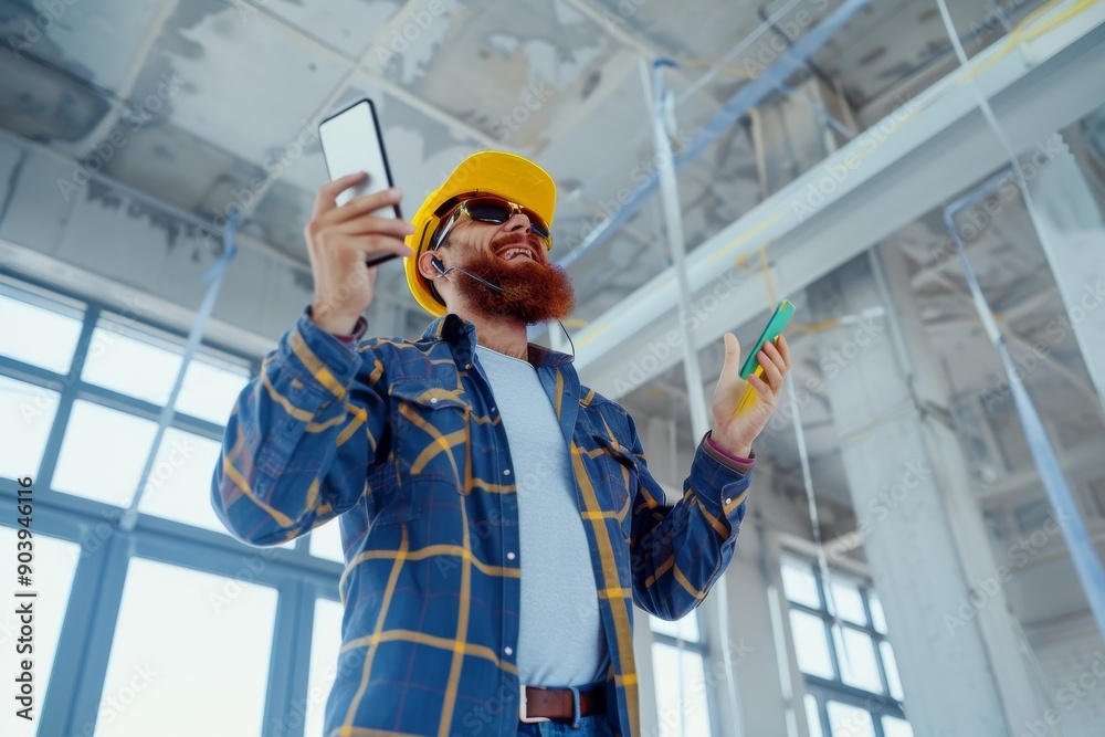 Butcher arranging trays of fresh meat cuts on racks inside a walk-in ...