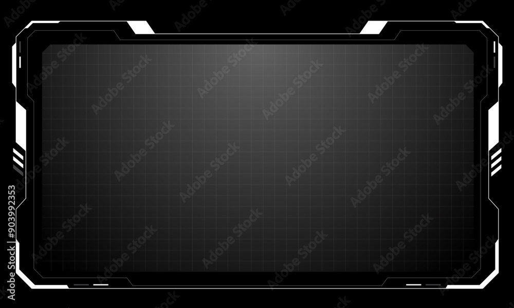 Hud frames white grey user interface elements design modern technology ...
