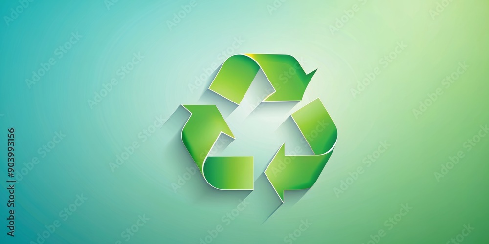 Discover the symbolic significance of a recycling logo against a ...