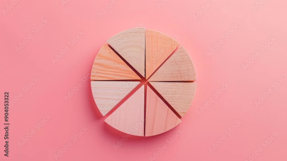 wooden blocks circular graph pink background , pink background wooden ...