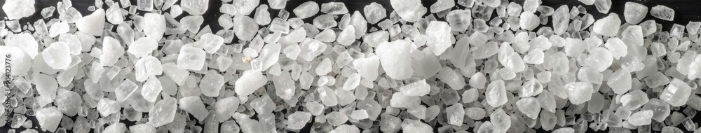 Pristine Crystal Sea Salt: A Top-View Delicacy Highlighting the Natural ...