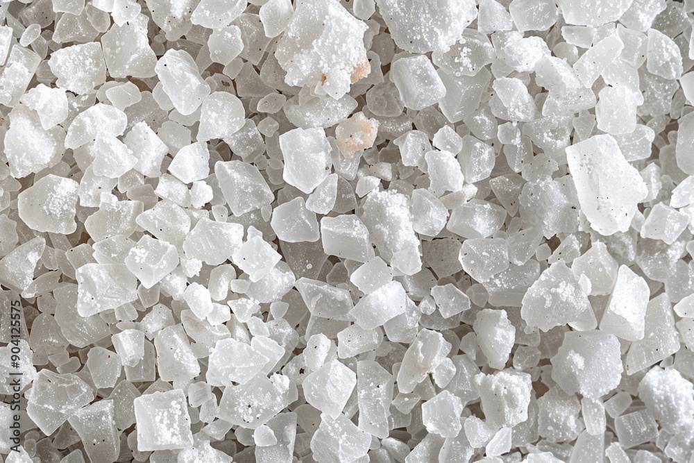 Pristine Crystal Sea Salt: A Top-View Delicacy Highlighting the Natural ...