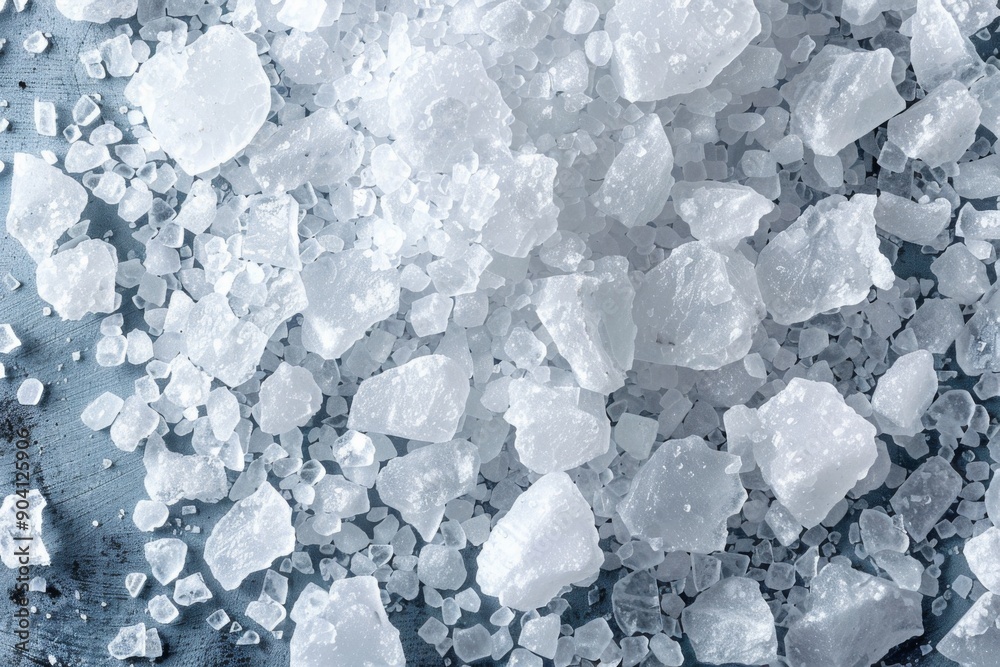 Pristine Crystal Sea Salt: A Top-View Delicacy Highlighting the Natural ...