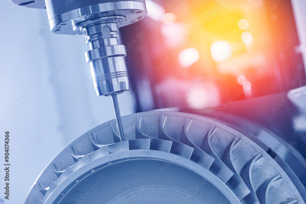 Industry CNC milling machine process cutting turbine impeller and ...
