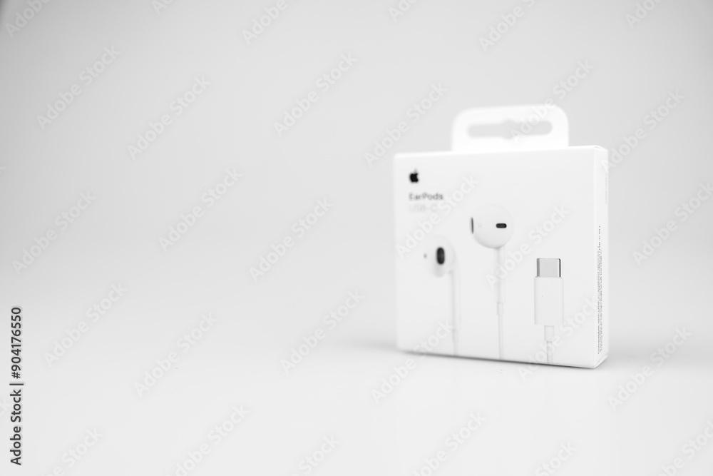 Bangkok, Thailand - July 31, 2024 : Apple EarPods with USB-C connector ...