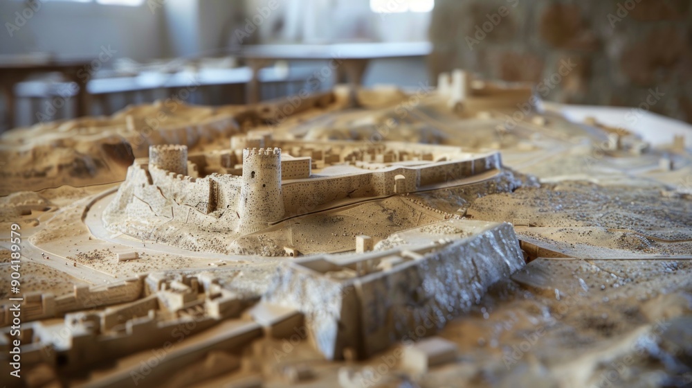 Generate a photo realistic image of a maquette illustrating the ...