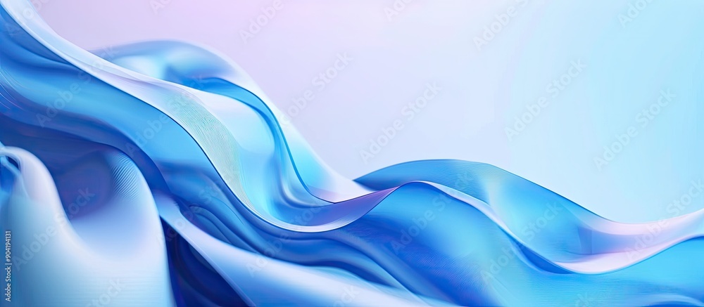 Smooth blue curve design blending with blurred lines creating a light ...