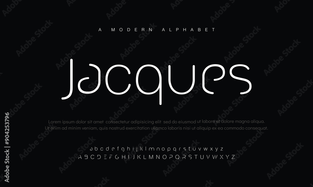 Jacques Creative modern alphabet. Dropped stunning font, type for ...