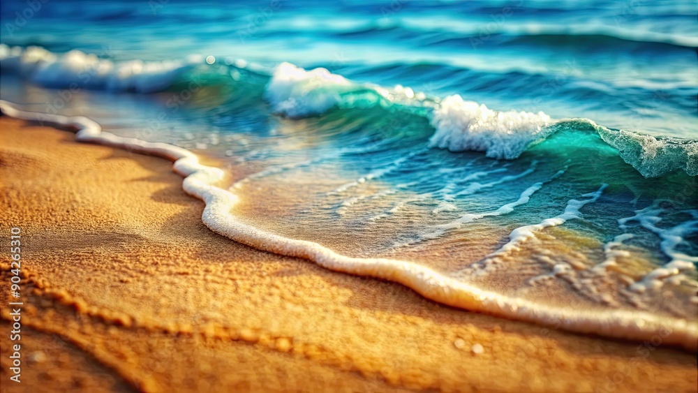 Miniature beach maquette with detailed waves, beach, miniature ...