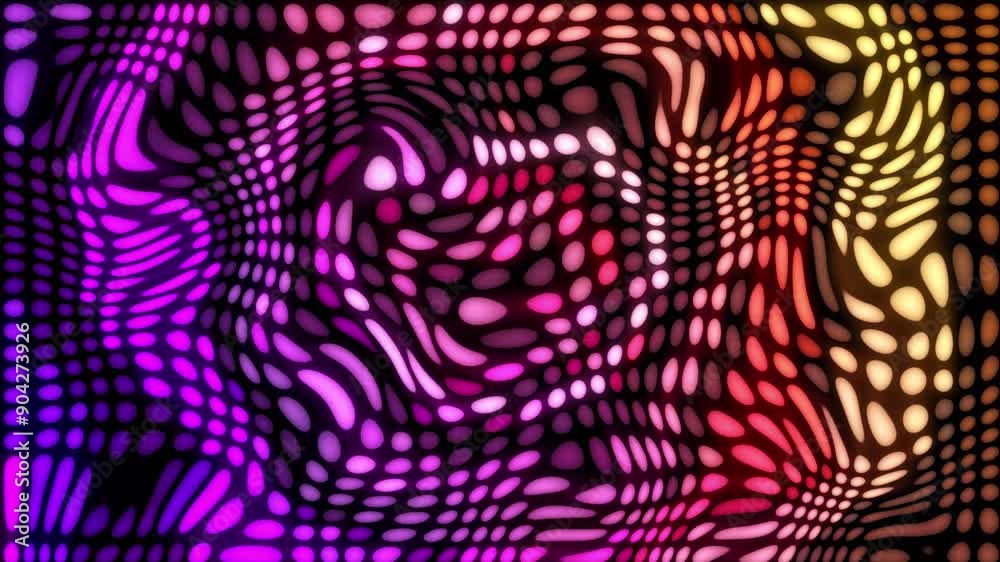 Funky retro background with colorful glowing morphing light shapes ...