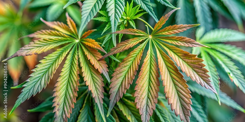 Cannabis leaves withering due to fusarium wilt AI Generative, cannabis ...