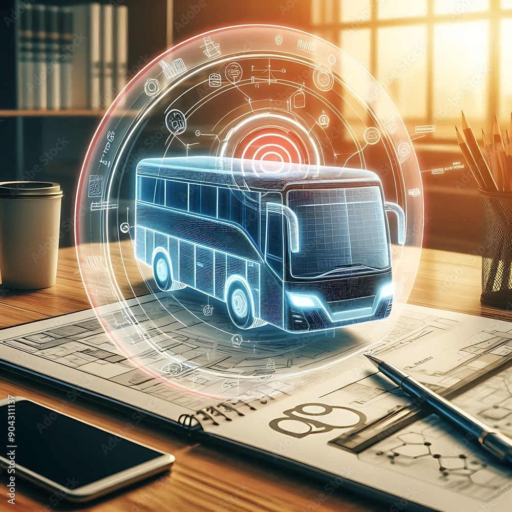 3D modeling of bus public transport from blueprint concept to modeling ...