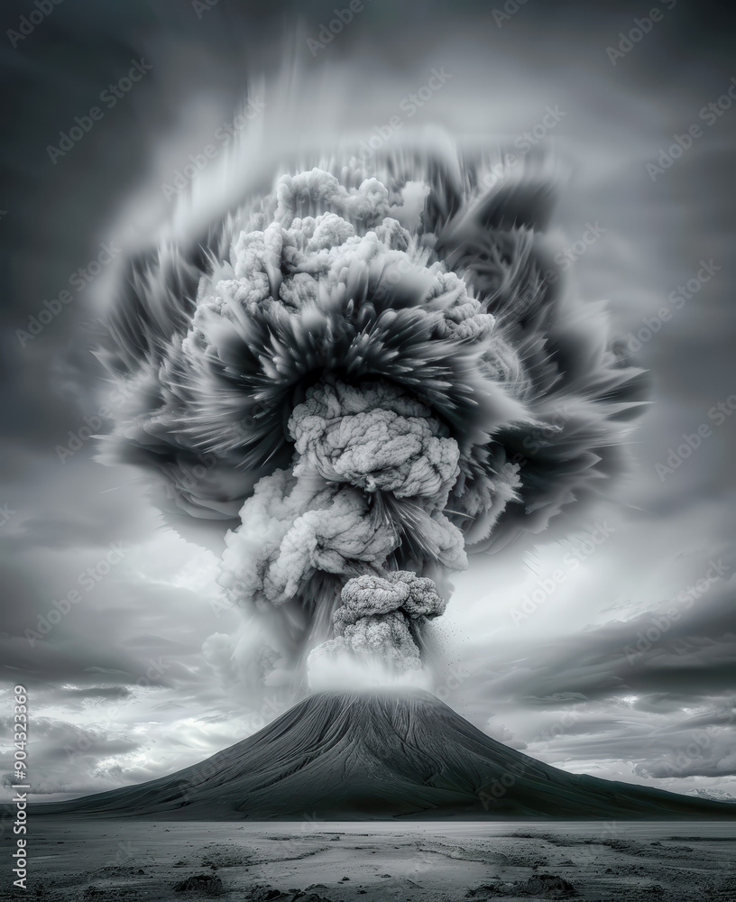 Majestic Volcano Eruption: Captivating Image of a Volcanic Eruption ...