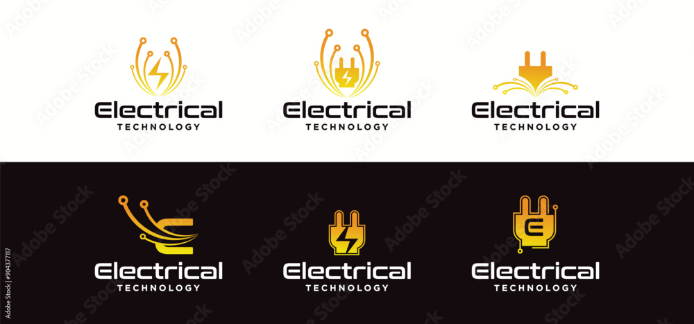 Future electric vehicle charging logo vector design concept, Electric ...