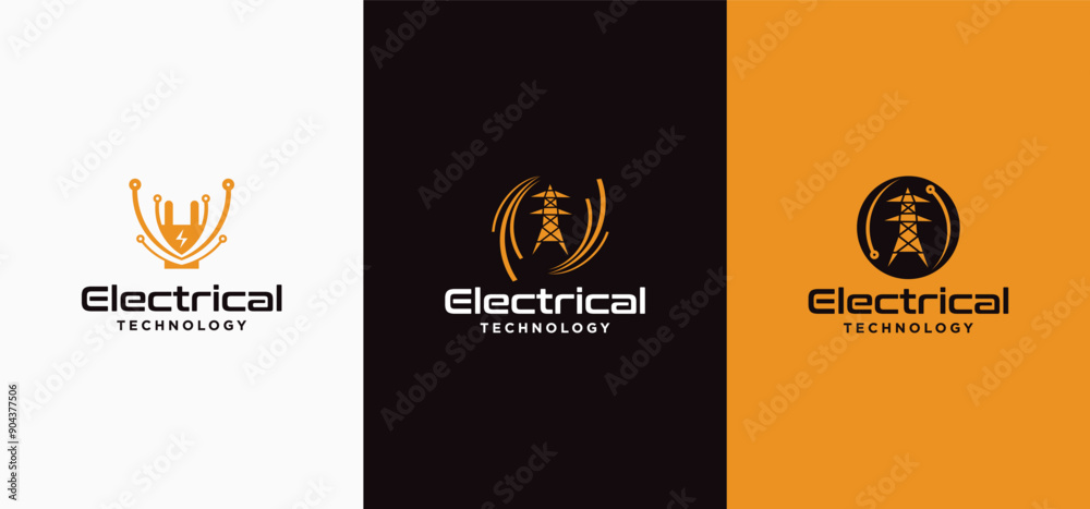 Future electric vehicle charging logo vector design concept, Electric ...