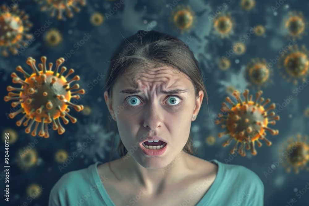 Eyes of young woman reveal story of terror and isolation. Young woman ...